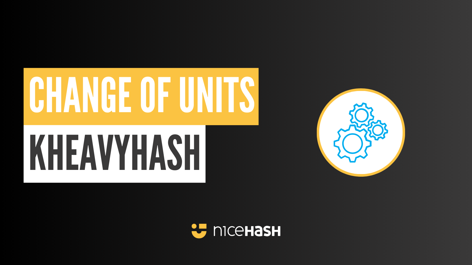 Notification for kHeavyHash - change of units displayed | NiceHash