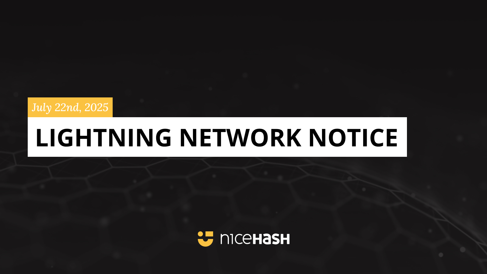 Lightning Network Outage Notice | NiceHash