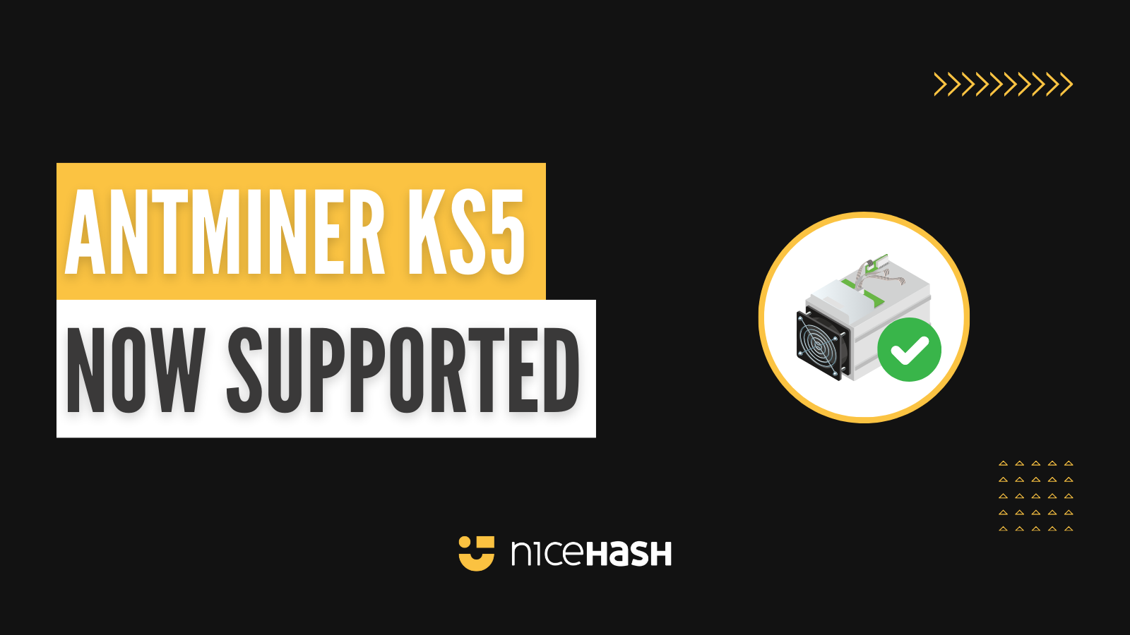 NiceHash Supports Bitmain Antminer KS5 and KS5 Pro for kHeavyHash Algorithm Mining | NiceHash
