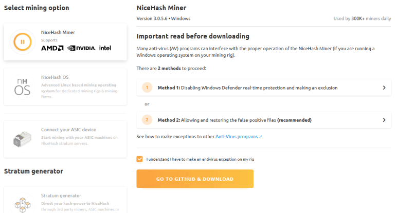 Nicehash Quick Miner Installer