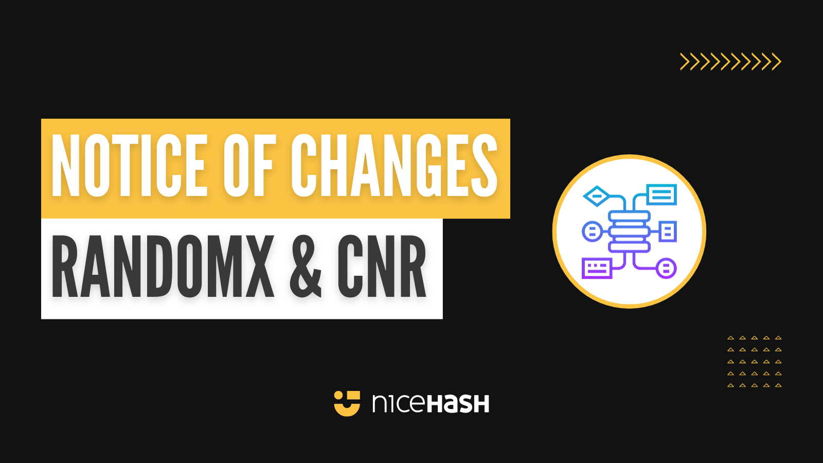 Notification of changes on RandomXMonero and CryptoNightR | NiceHash